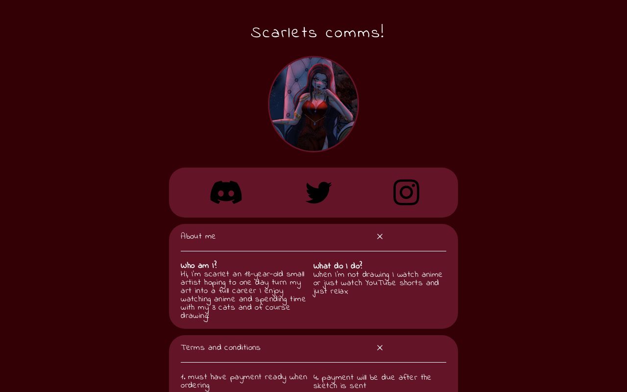 Scarlet_killer1 Art comms!